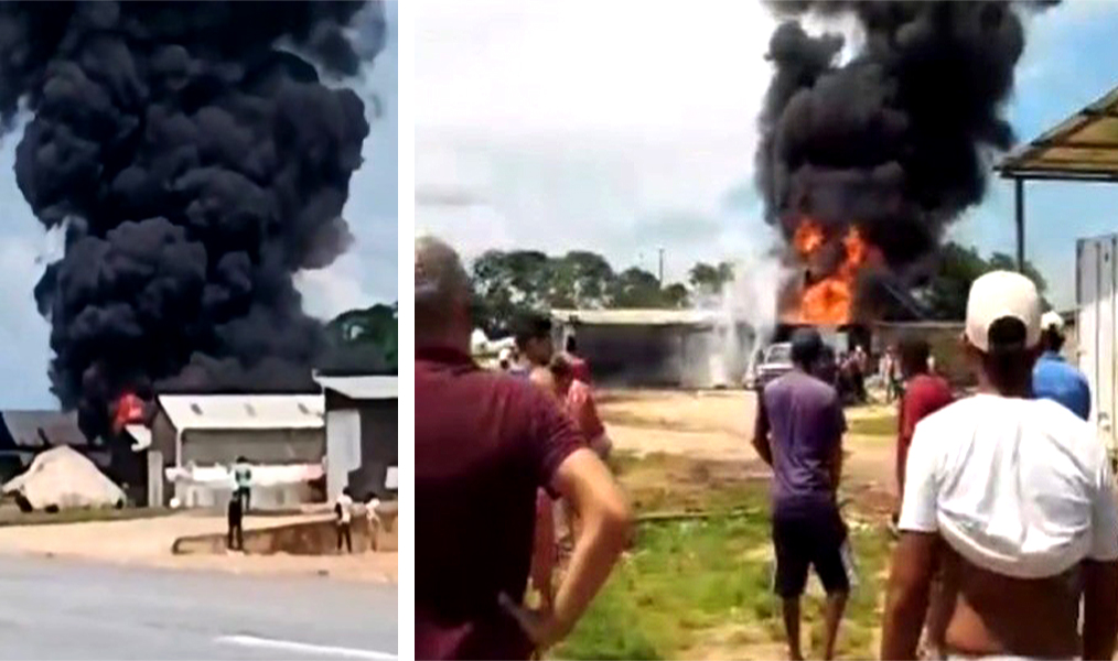 ¡Llamas devastadoras: Incendio arrasa un galpón en La Paragua, Bolívar ...